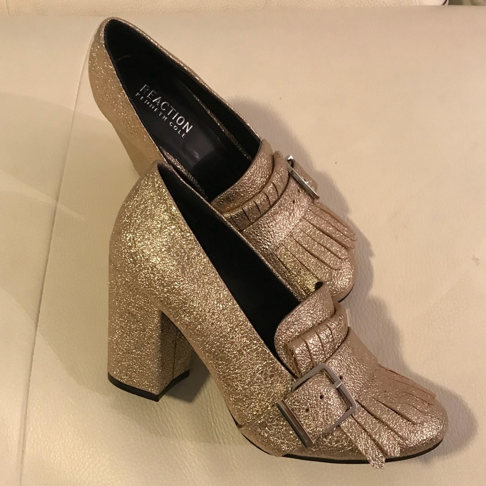 Kenneth Coleman Reaction Cambrie Block Heels Nwob - Gem